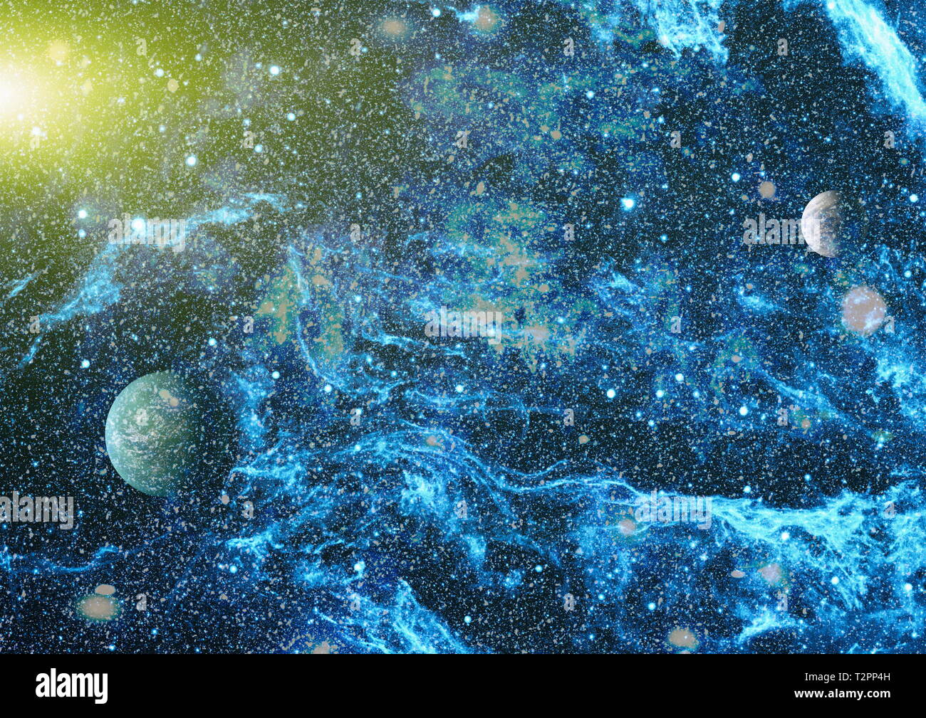 Futuristic abstract space background. Night sky with stars and nebula ...