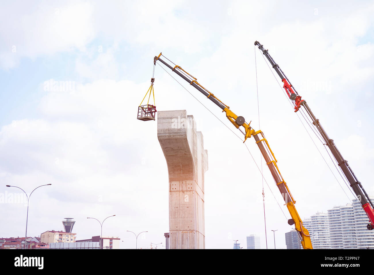 Concrete Bridge Under Construction Stock Photo - Alamy