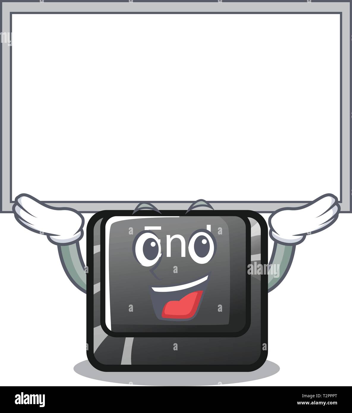 Up board end button toys in shape mascot vector illustration Stock ...