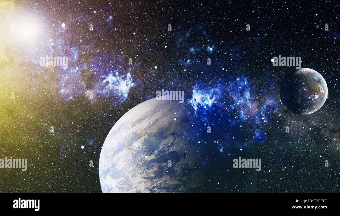 Beautiful nebula, stars and galaxies. Elements of this image furnished ...