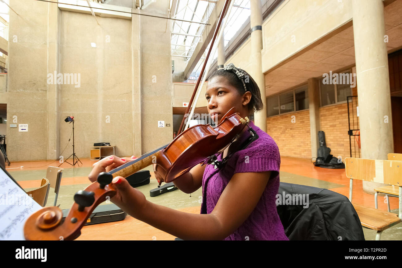 Johannesburg, South Africa - August 28 2010: Diverse youth at music ...