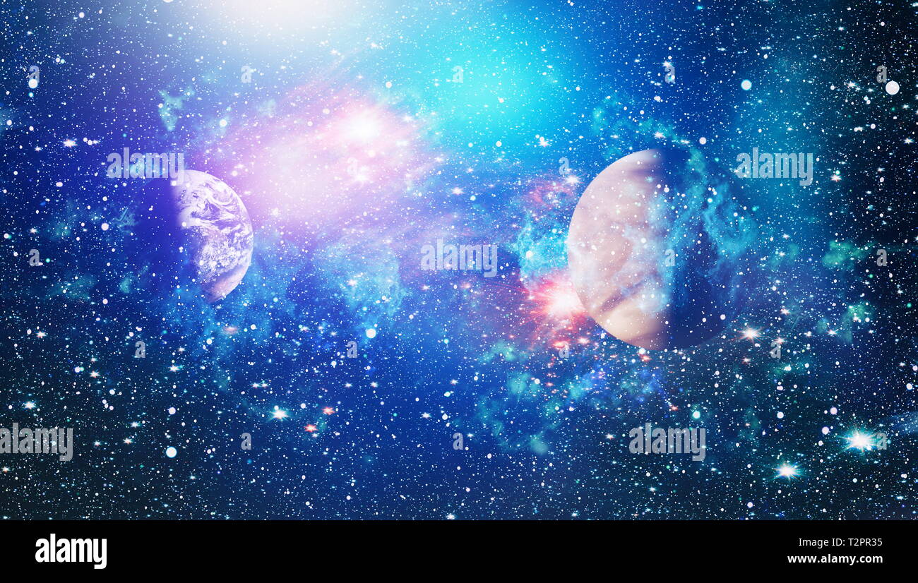 Futuristic abstract space background. Night sky with stars and nebula ...