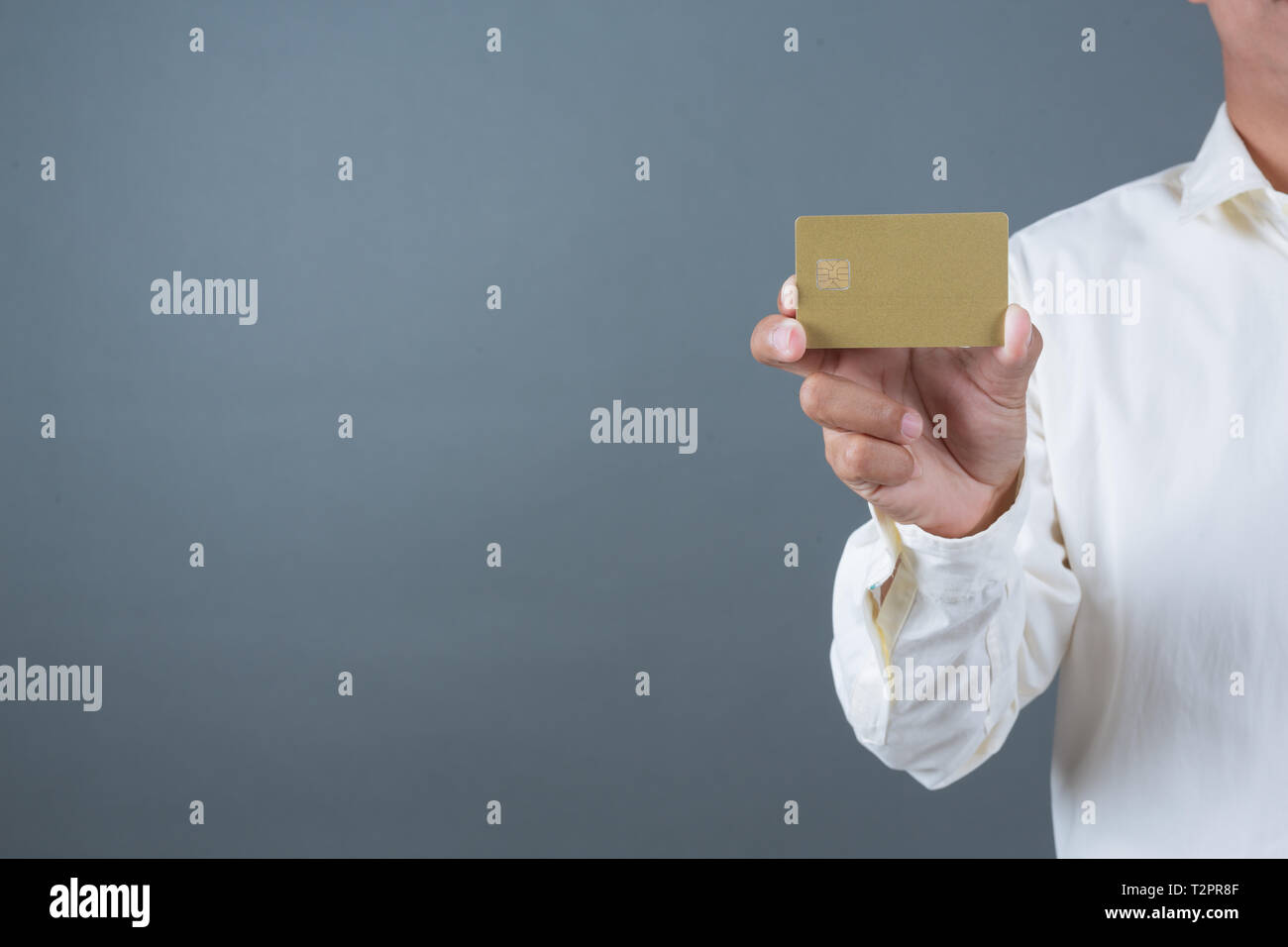 Male businessmen holding banknotes, cash making gestures with sign ...