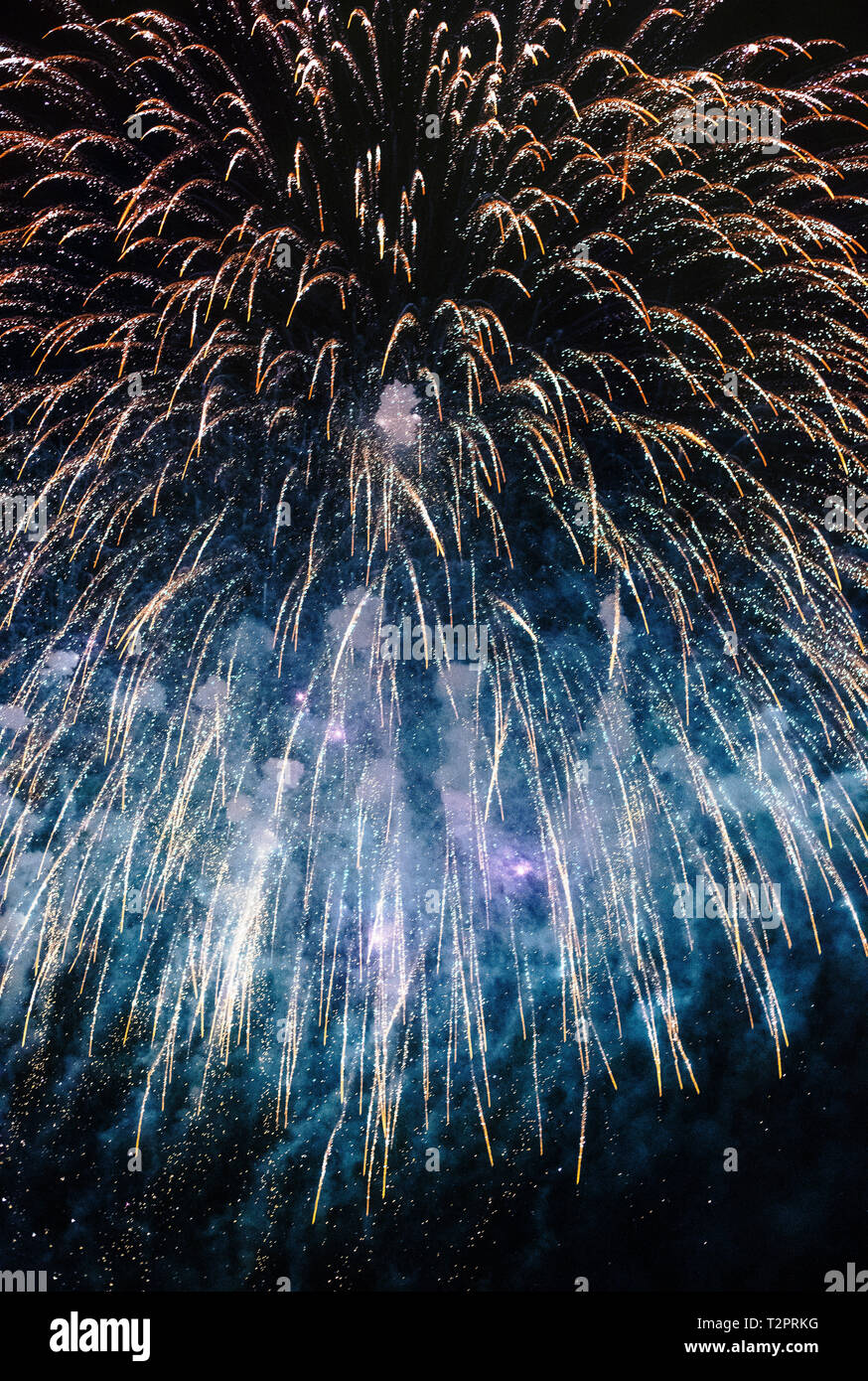 Fireworks display at night Stock Photo - Alamy