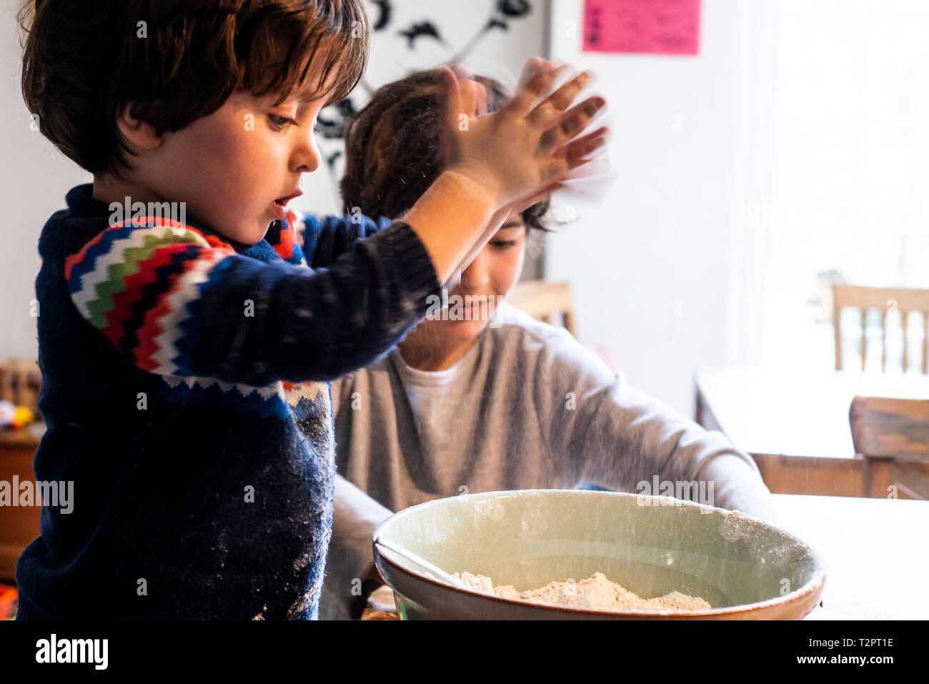 Child Playing With Mixing Bowl High Resolution Stock Photography and ...
