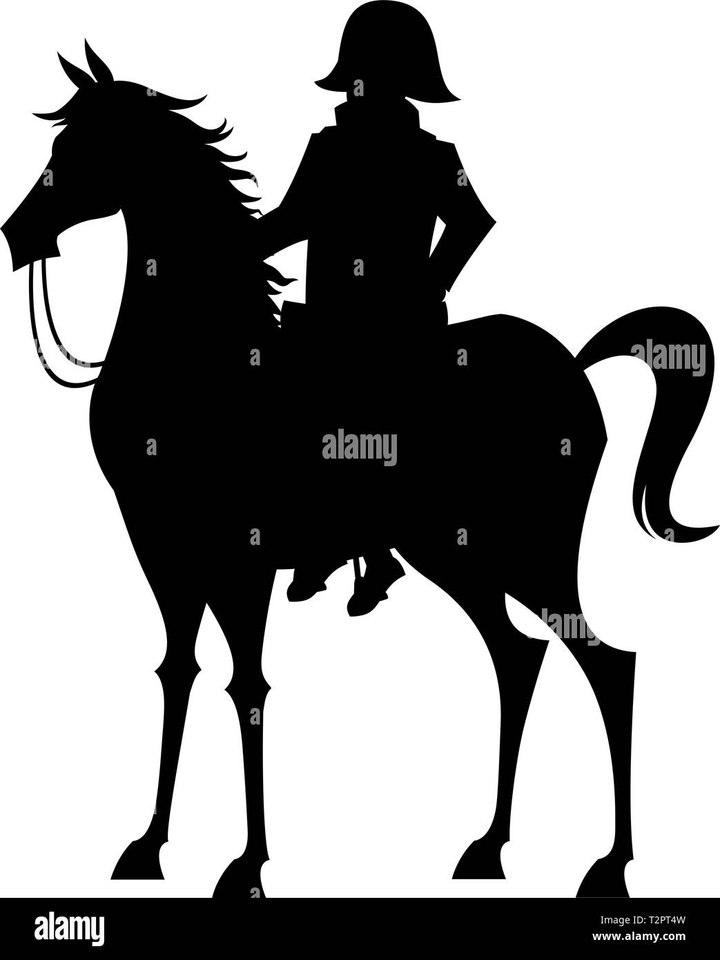 Cartoon illustration of Napoleon Bonaparte isolated on white background ...