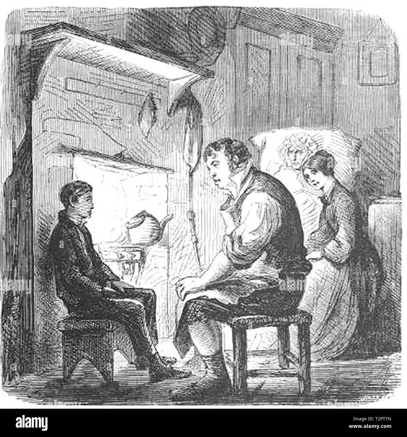 Vintage etching illustration Stock Photo - Alamy