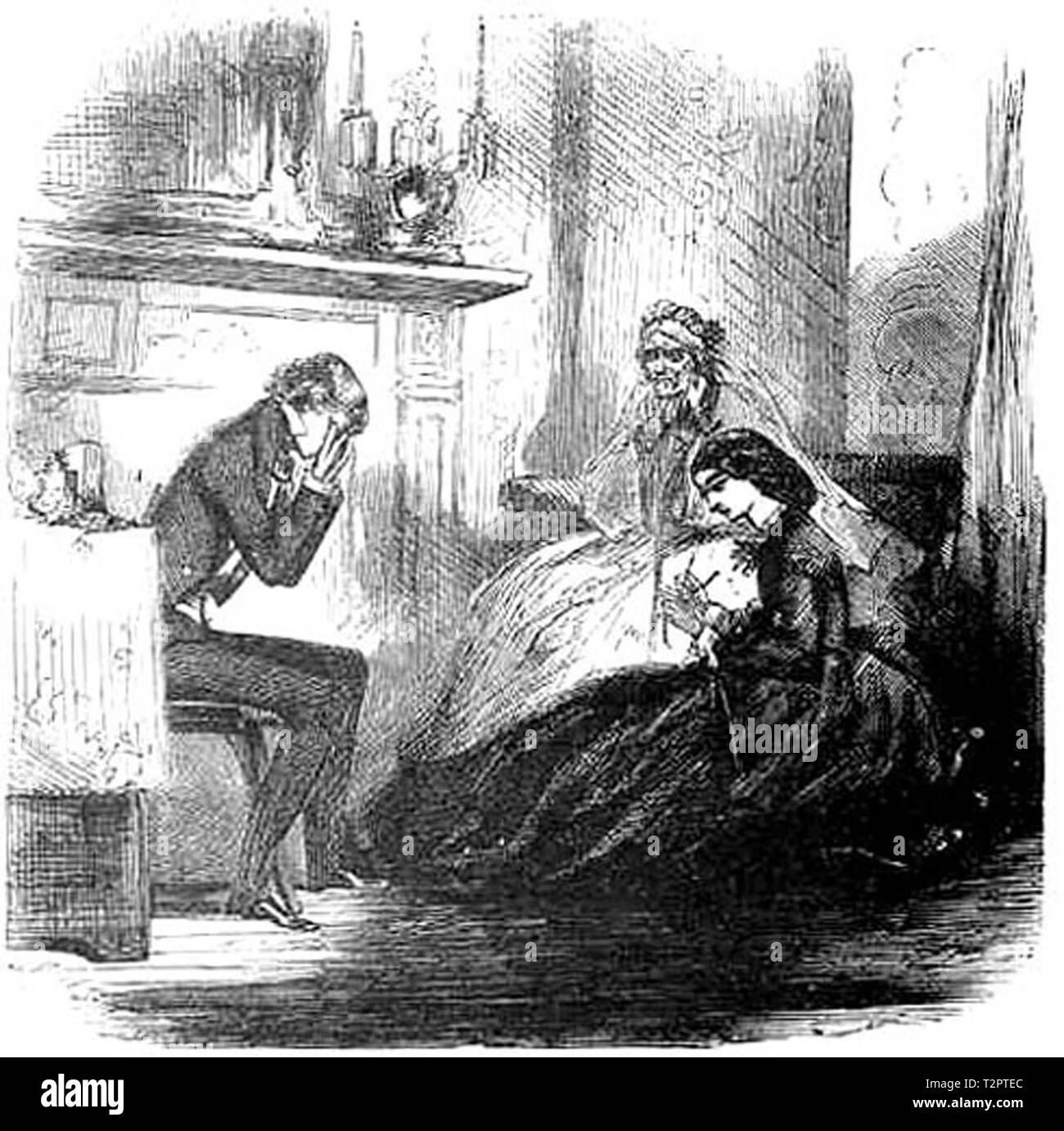 Vintage etching illustration Stock Photo - Alamy