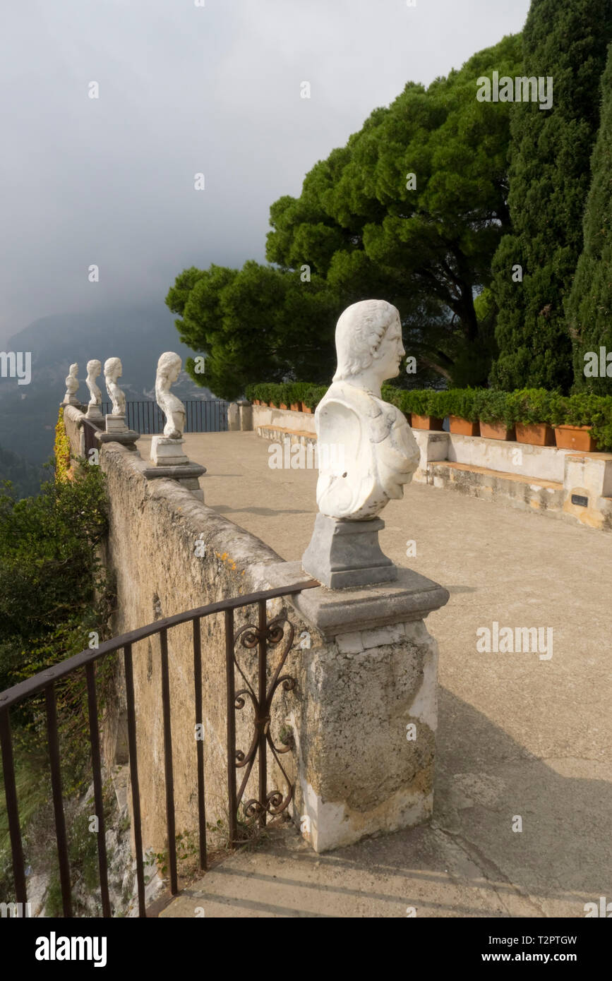 Terrace of Infinity At Villa Cimbrone Ravello Amalfi Coast Italy Stock ...