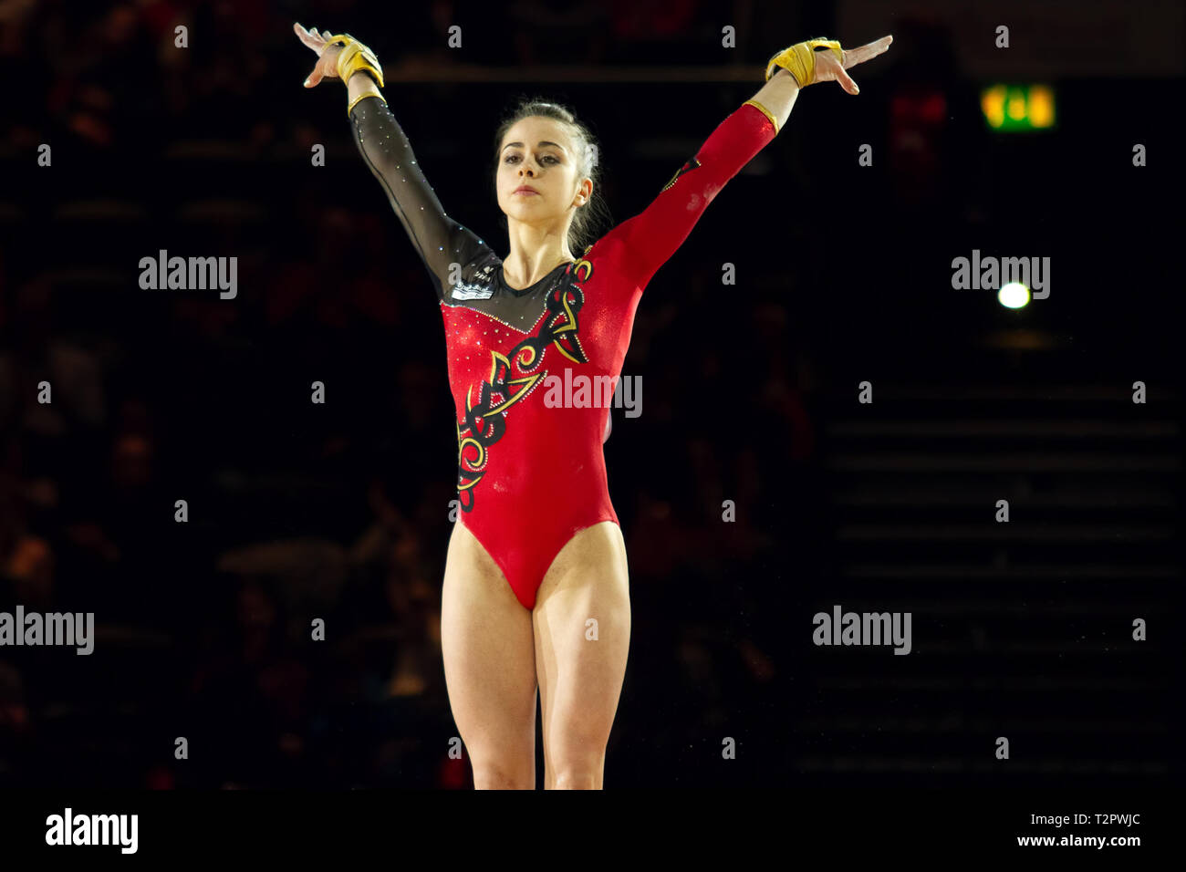 Birmingham, England, UK. 23 March, 2019. Germany's Leah Grießer in ...