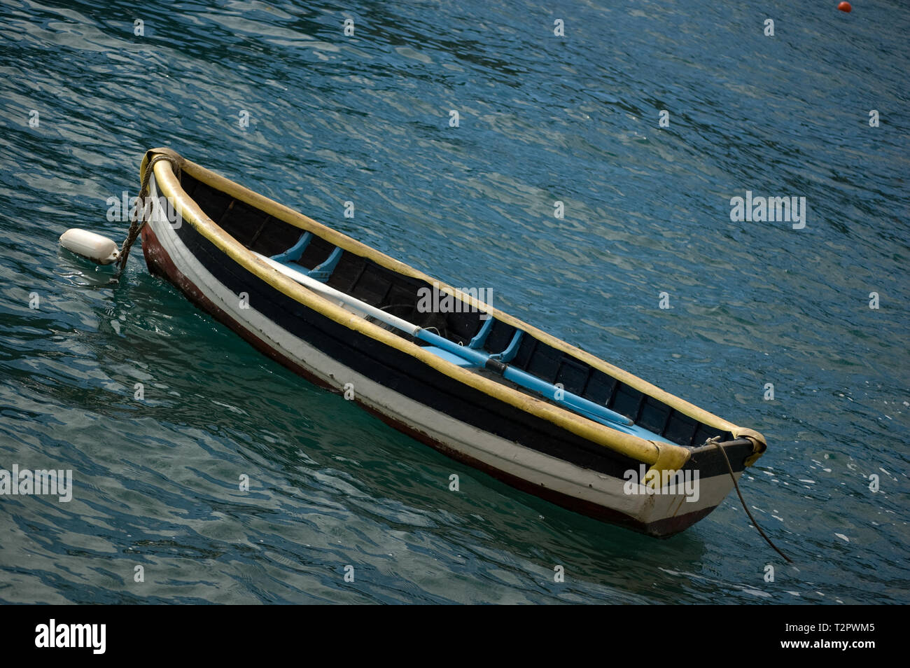 Blue sea water rowing boat hi-res stock photography and images - Alamy
