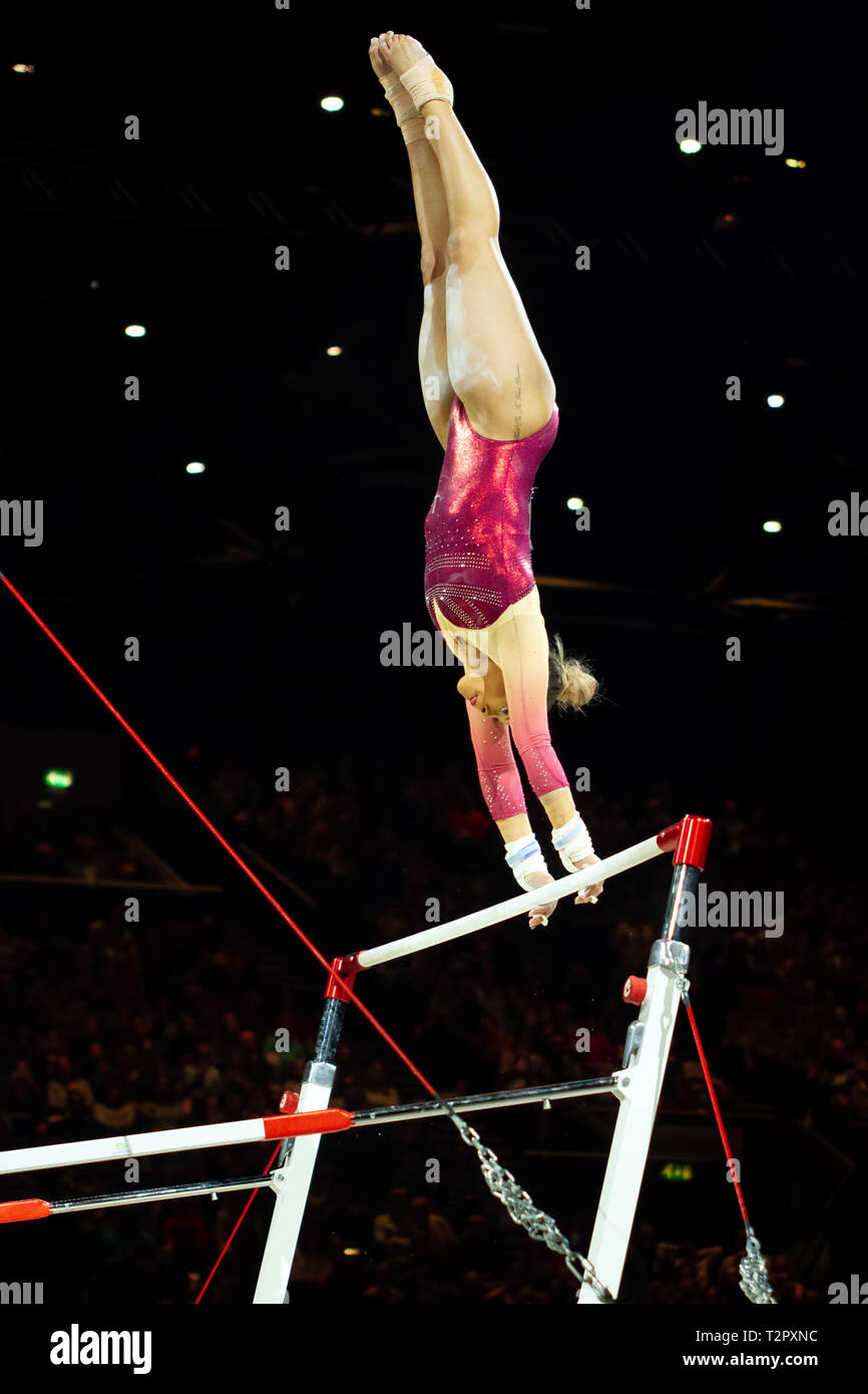 Birmingham, England, UK. 23 March, 2019. Great Britain's Ellie Downie ...