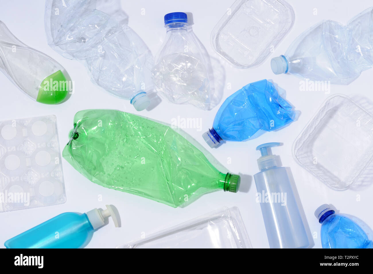 arrangement of plastic bottles and containers Stock Photo - Alamy