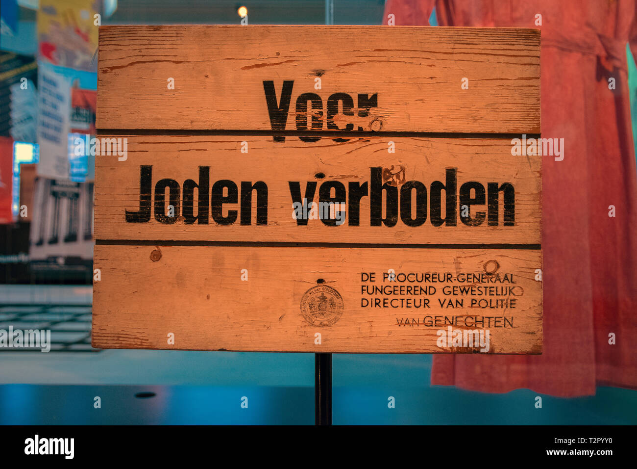 Historical Sign Forbidden For Jews At The Jewish Historical Museum At ...