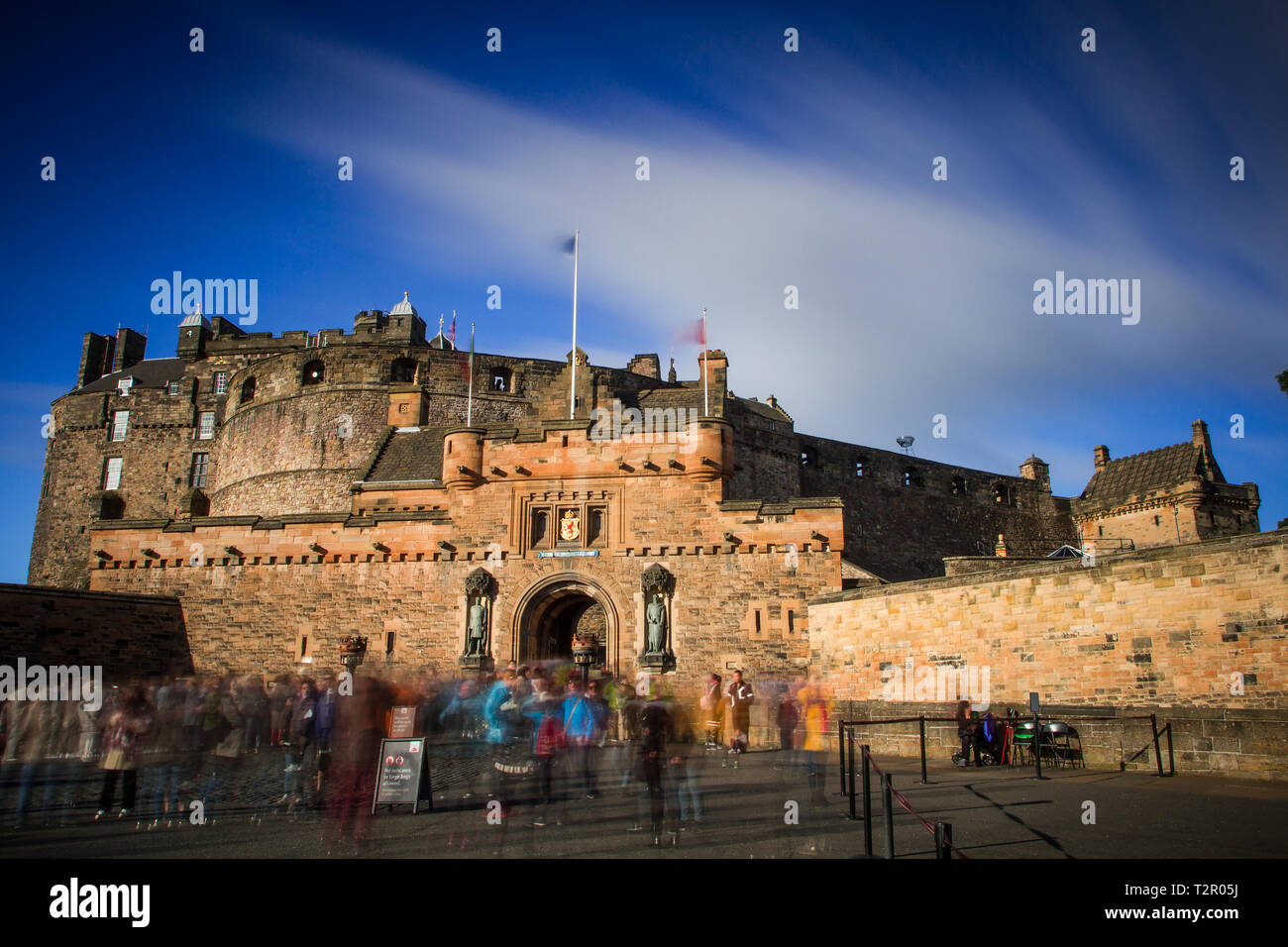 Edinburgh Castle on a busy summers afternoon Stock Photo - Alamy