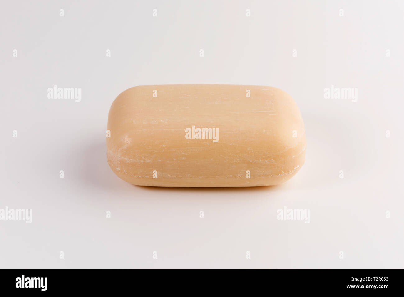piece of beige soap isolated on a white background Stock Photo - Alamy