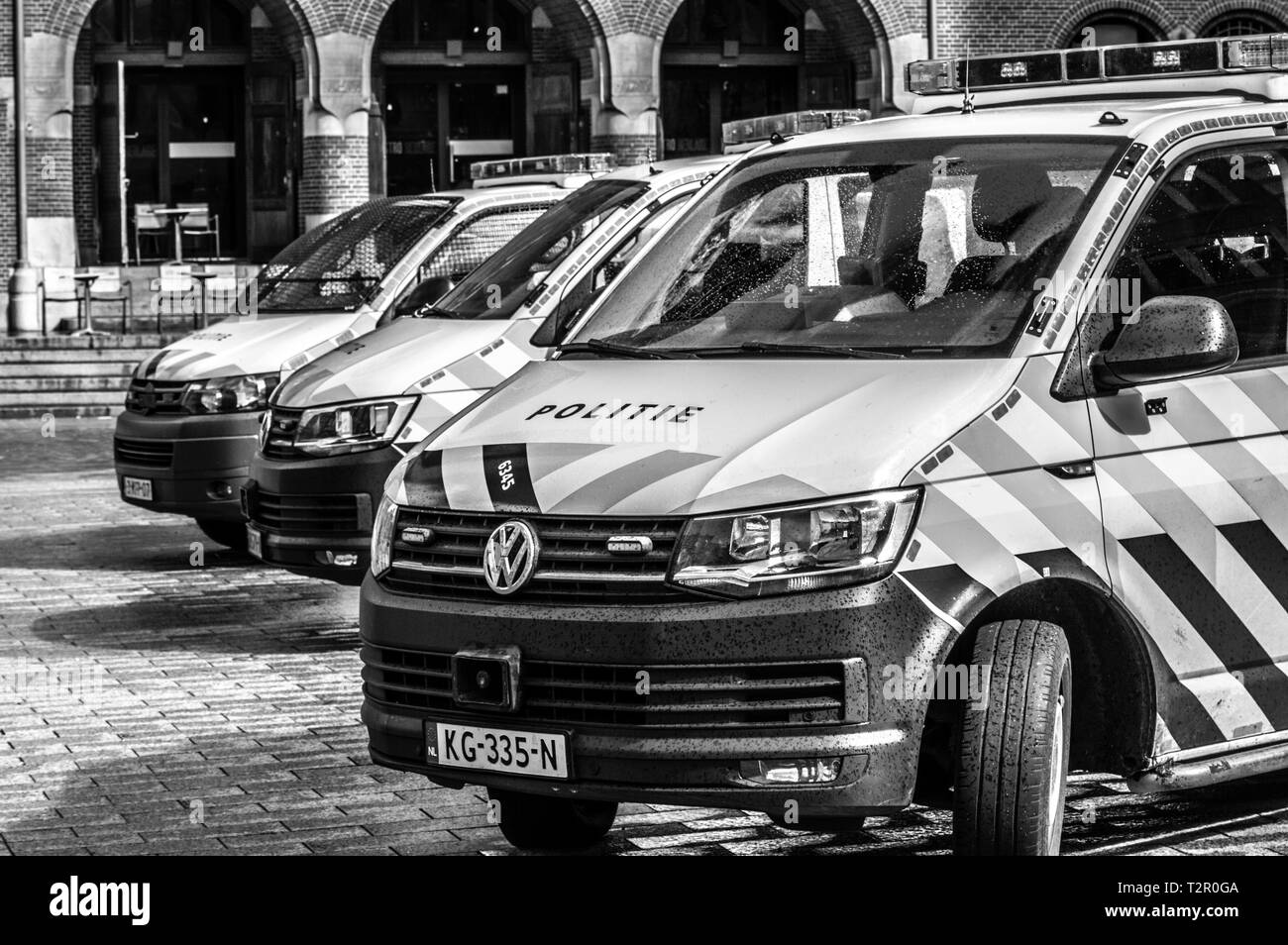 Police car amsterdam netherlands Black and White Stock Photos & Images ...