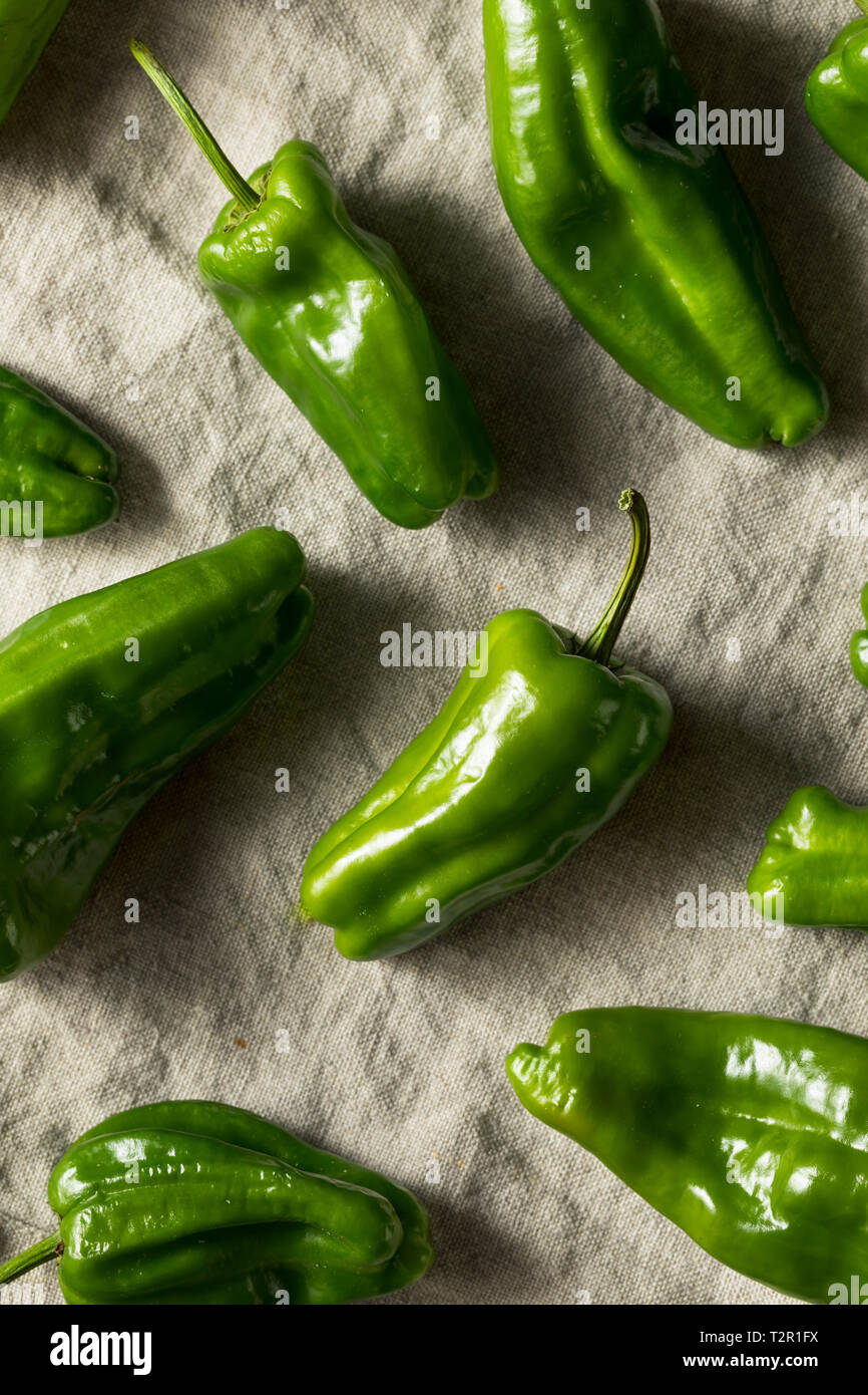 Raw Green Organic Spicy Gypsy Peppers Ready to Cook Stock Photo - Alamy