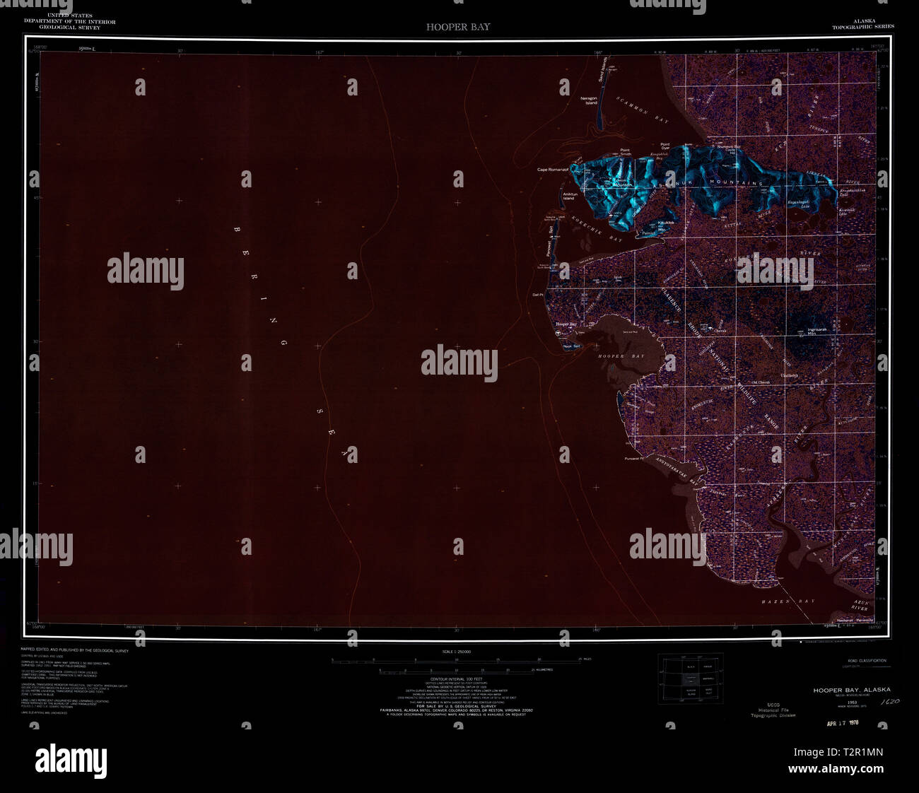 Hooper bay alaska map hi-res stock photography and images - Alamy