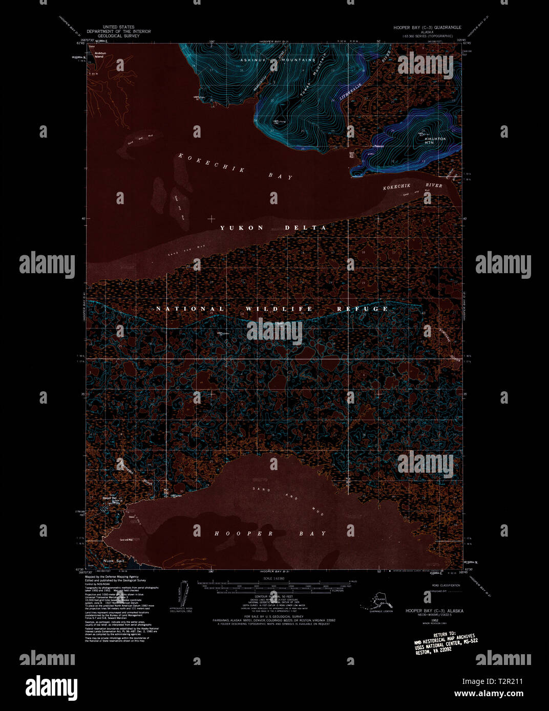 Hooper bay alaska map hi-res stock photography and images - Alamy