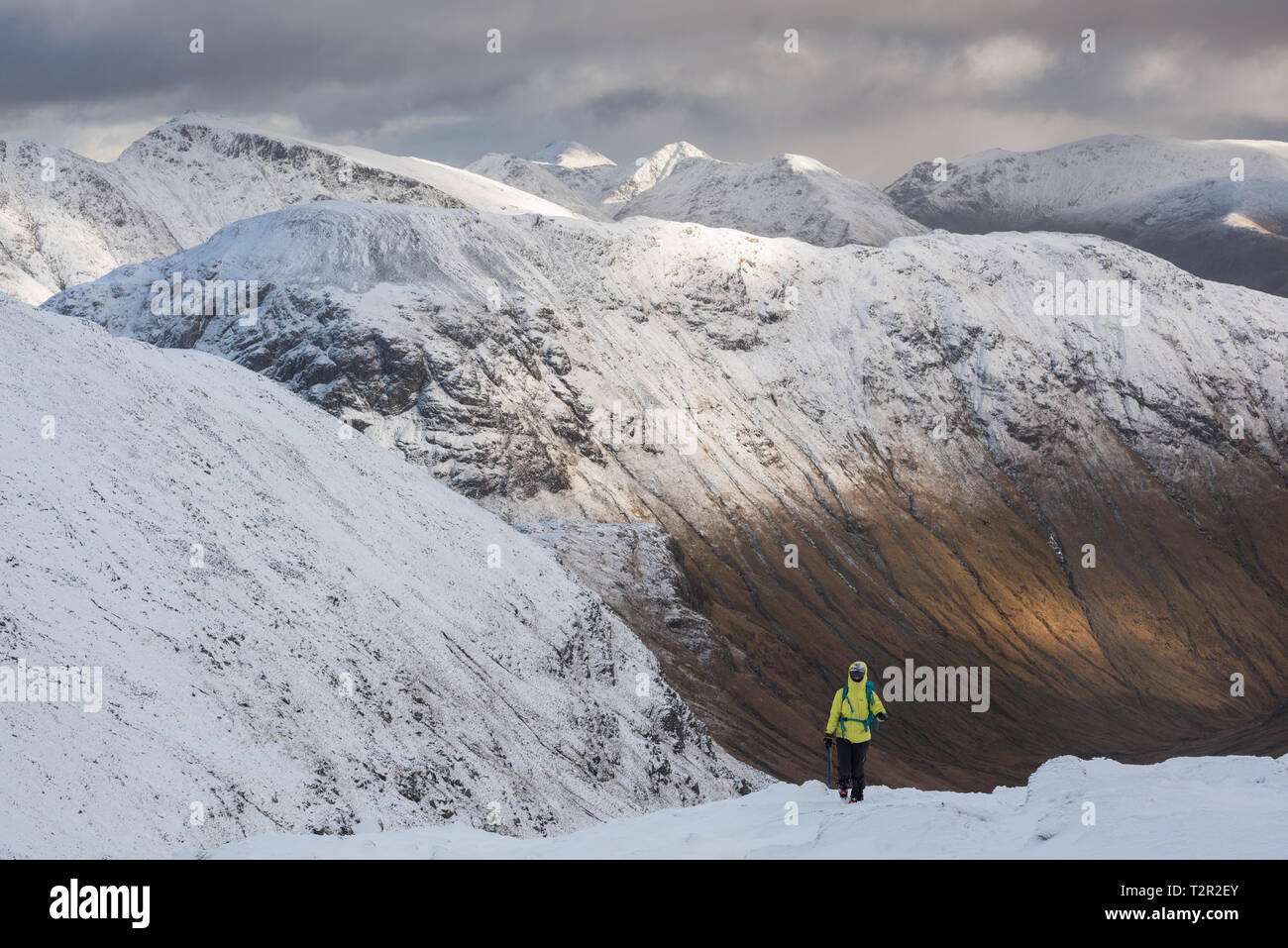 Winter ascent of Sgurr na h-Ulaidh, Scotland Stock Photo - Alamy