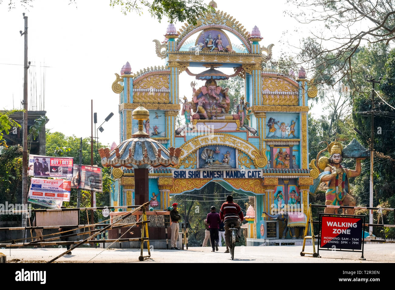 Gate to Ganesh Temple in Tezpur, Assam State, India Stock Photo - Alamy