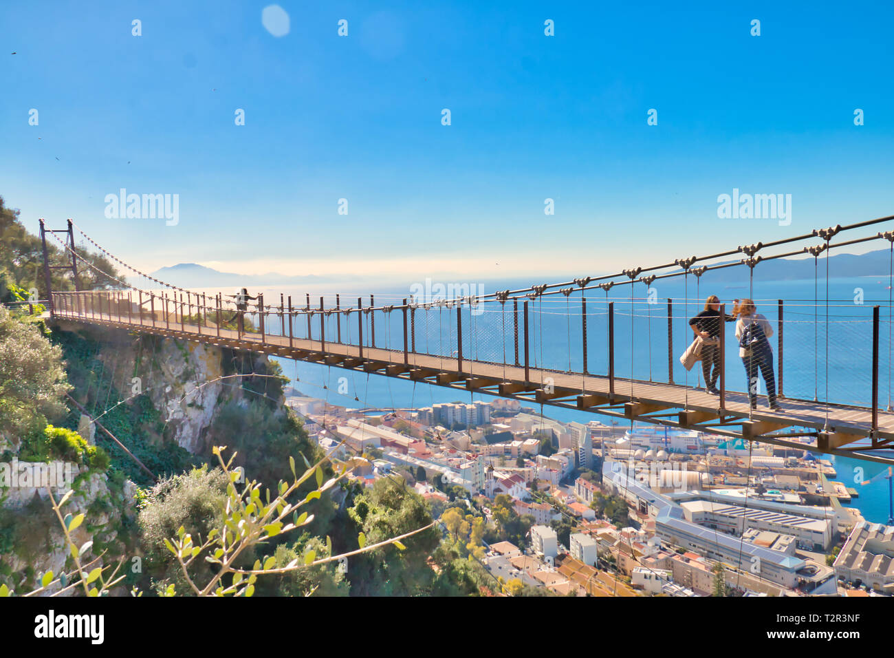 Gibraltar suspension bridge hi-res stock photography and images - Alamy