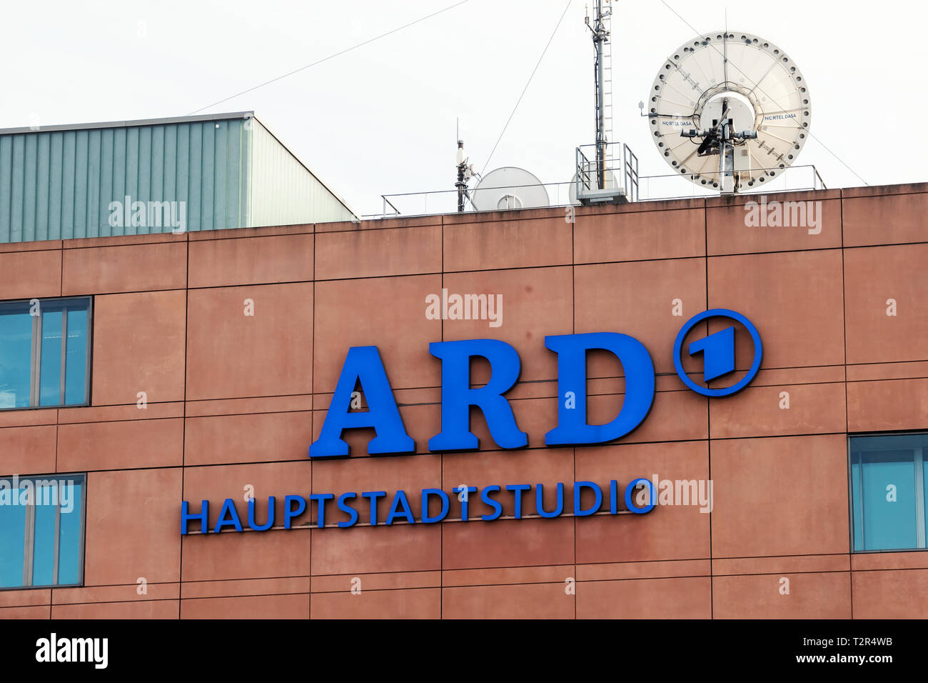 BERLIN, GERMANY - MARCH 31, 2019: ARD Symbol At The Hauptstadtstudio ...