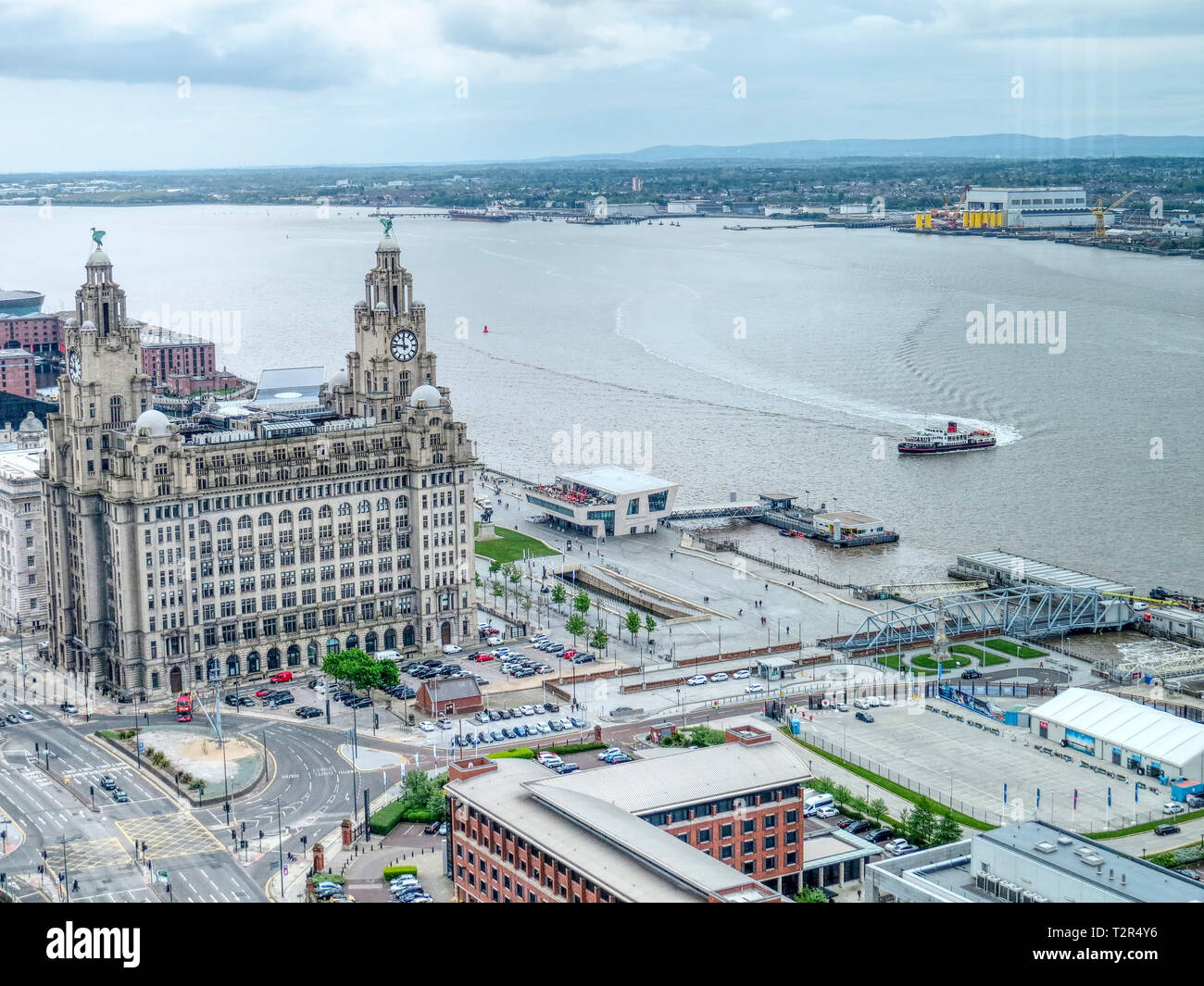 Liverpool drone aerial hi-res stock photography and images - Alamy