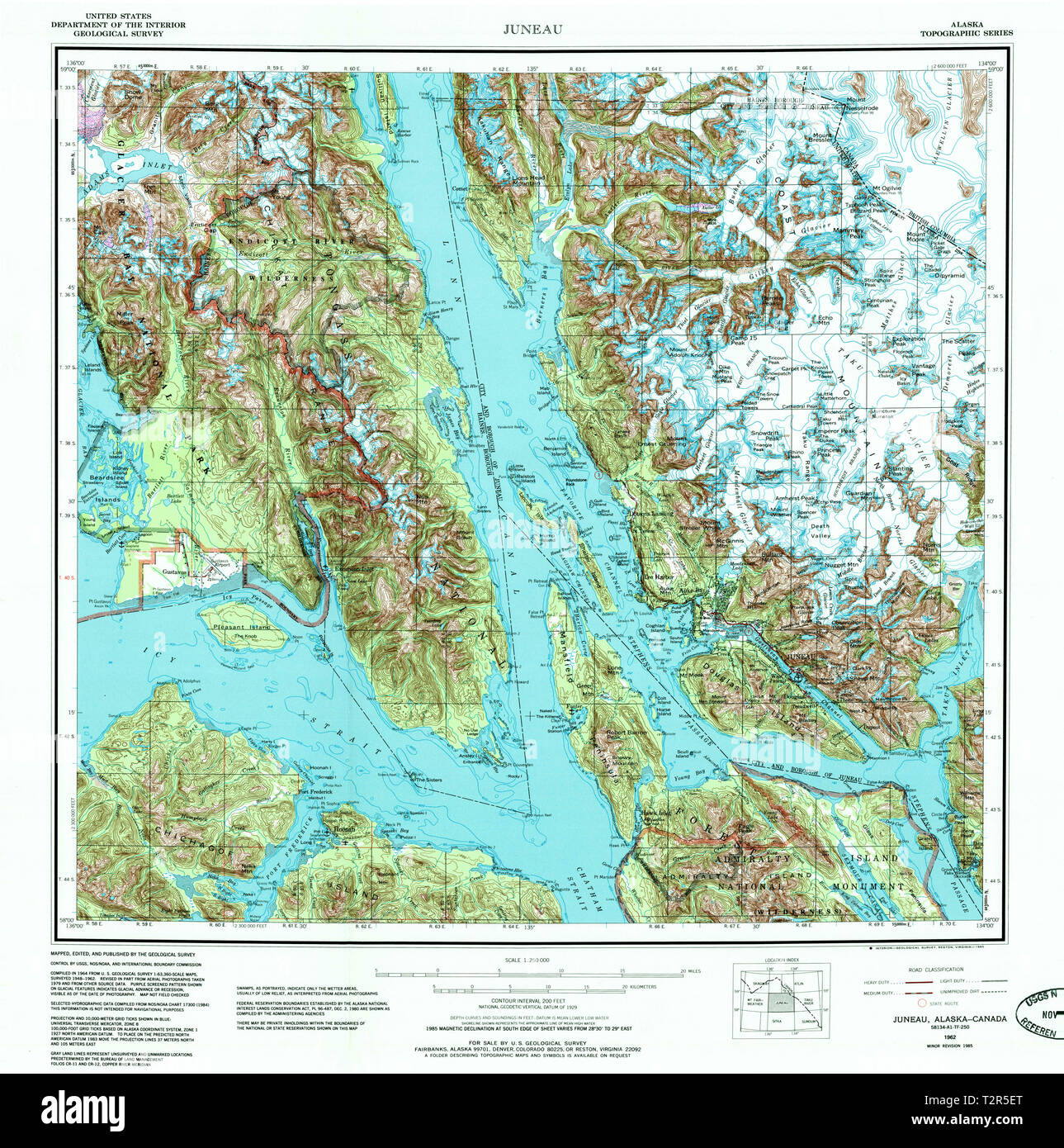 Mappa Pedonale Di Juneau Alaska