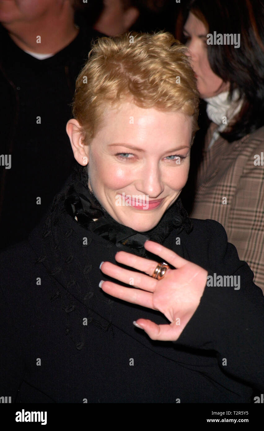 LOS ANGELES, CA. December 18, 2000: Actress Cate Blanchett at the Los Angeles premiere of her ...
