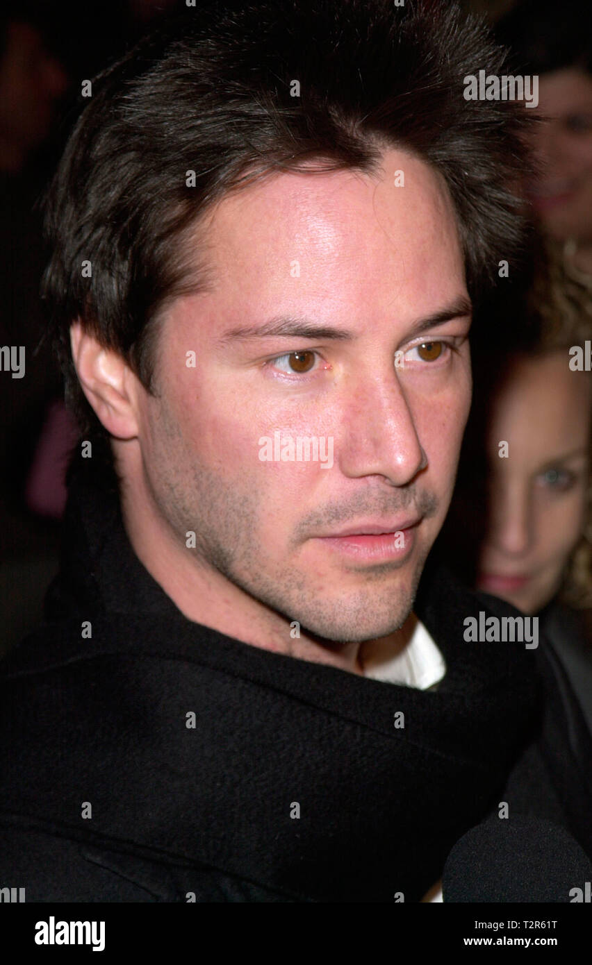 LOS ANGELES, CA. December 18, 2000: Actor Keanu Reeves at the Los ...