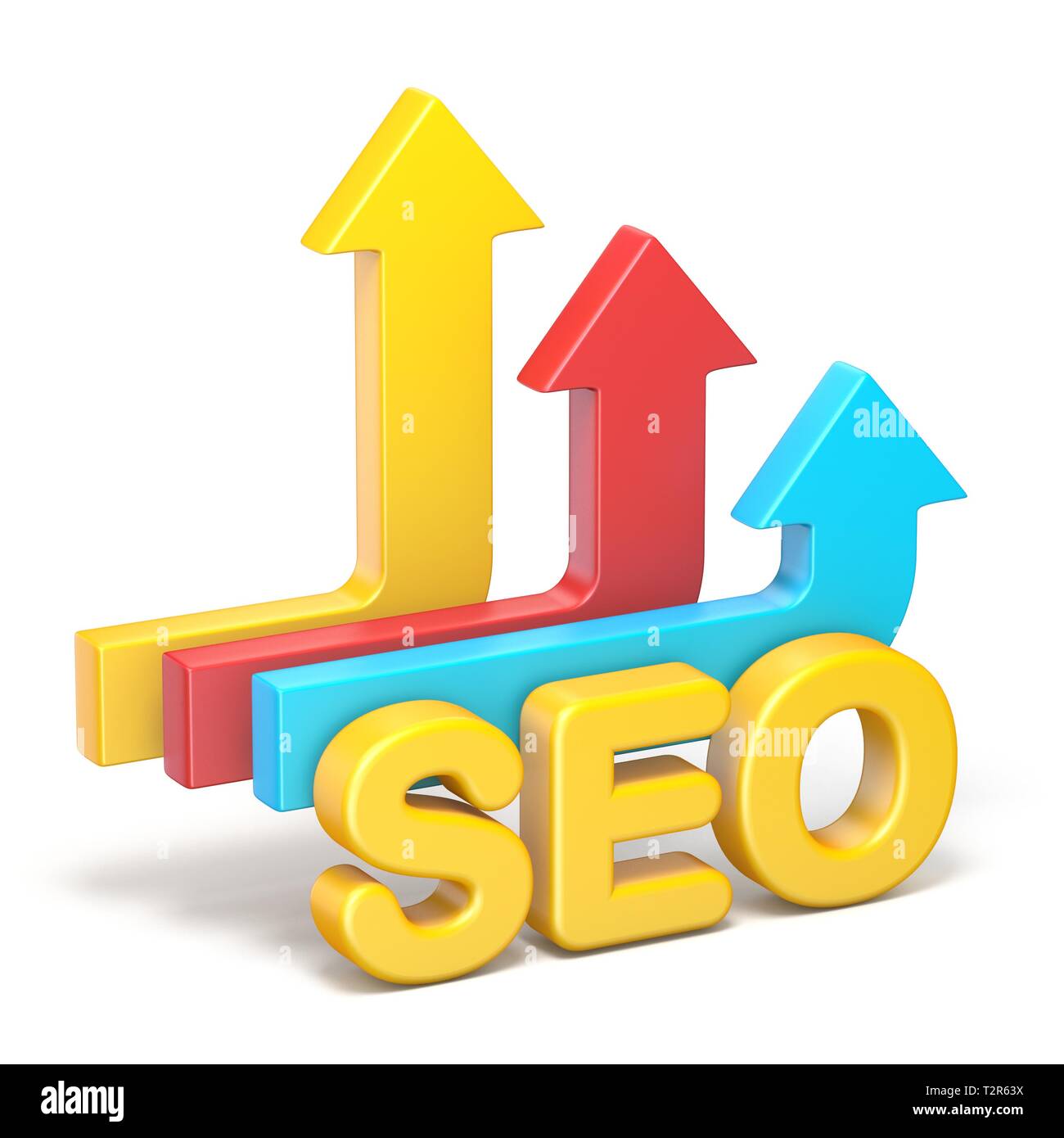 SEO Search engine optimization arrows 3D render illustration isolated ...