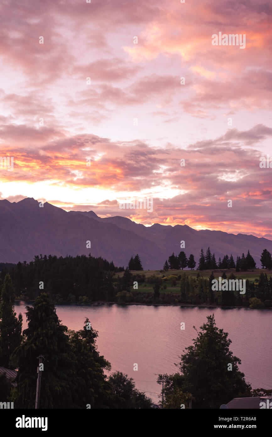 New Zealand Sunset Stock Photo - Alamy