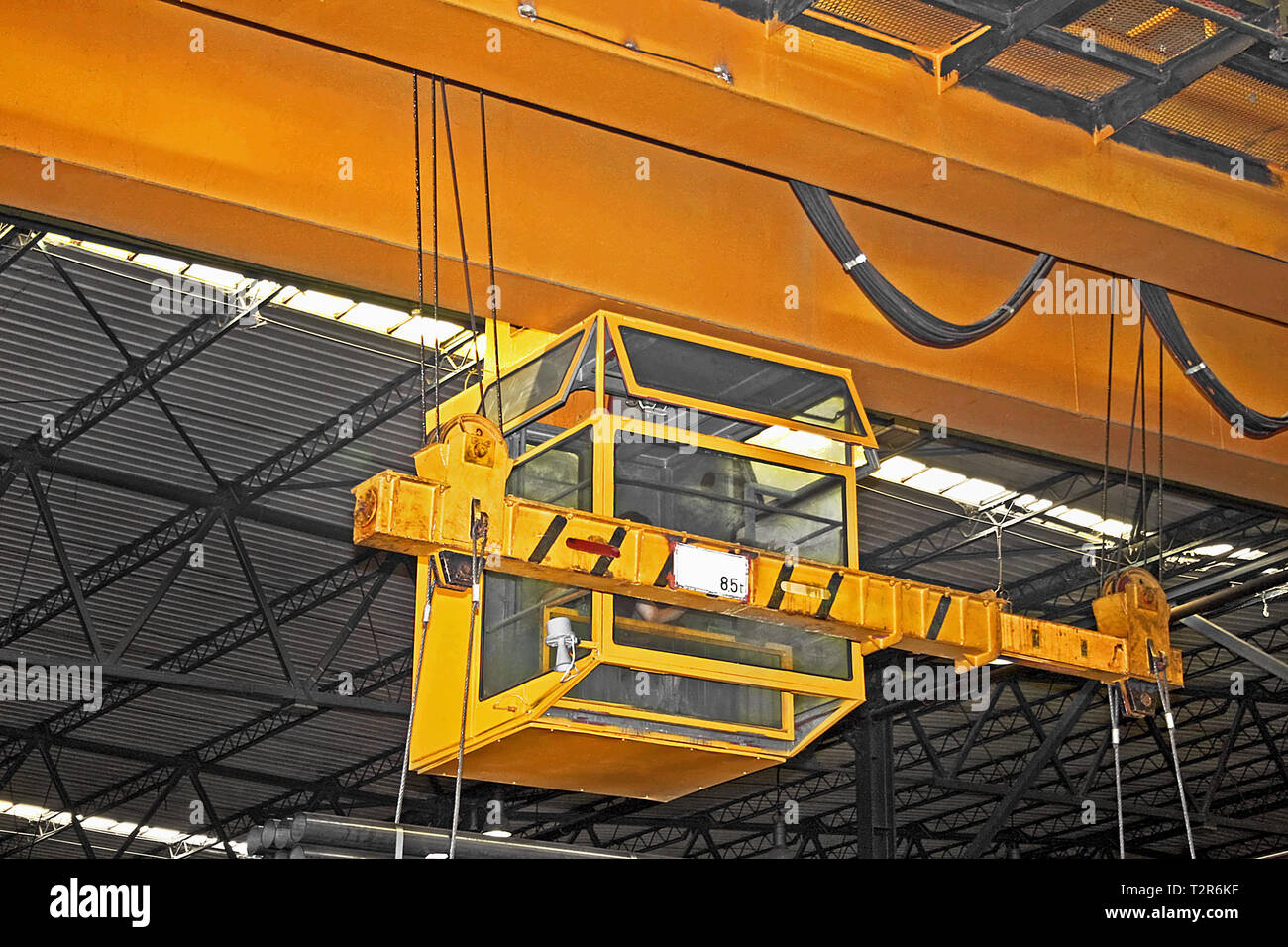 Big yellow crane lifter for heavy load Stock Photo - Alamy