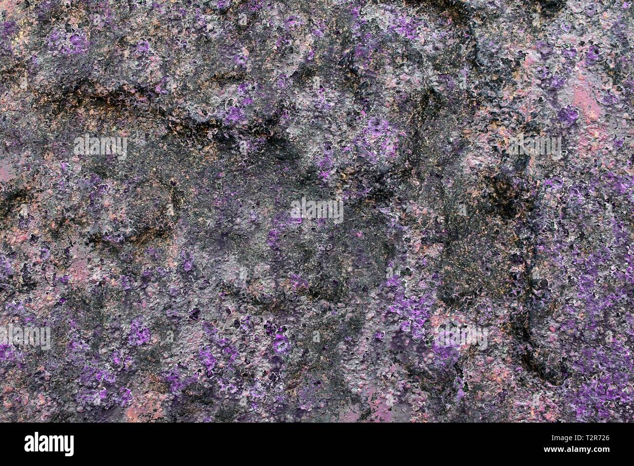 Close up detailed surface of rust and granite materials at different ...