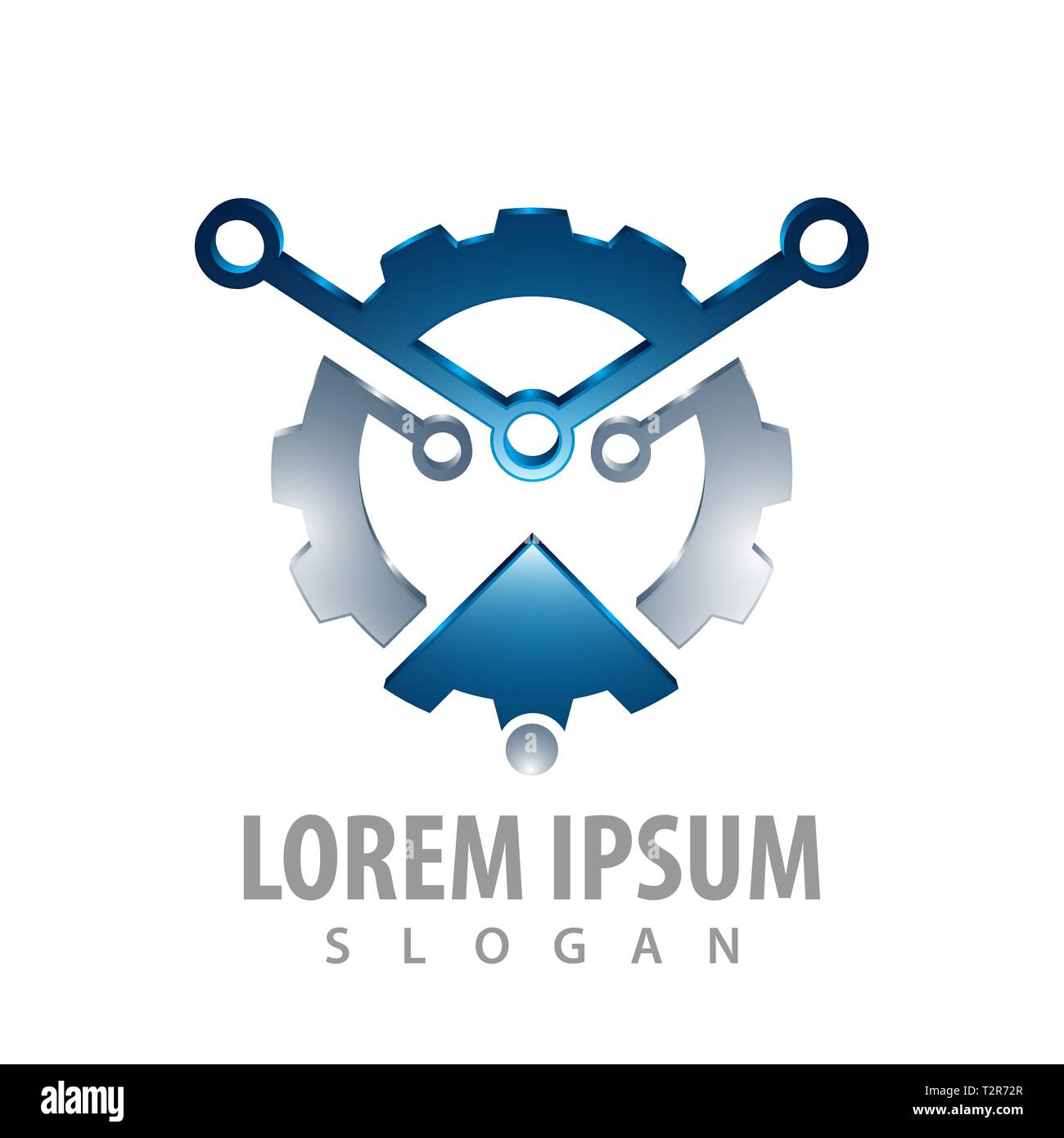 Shiny technology gear concept design. Symbol graphic template element ...