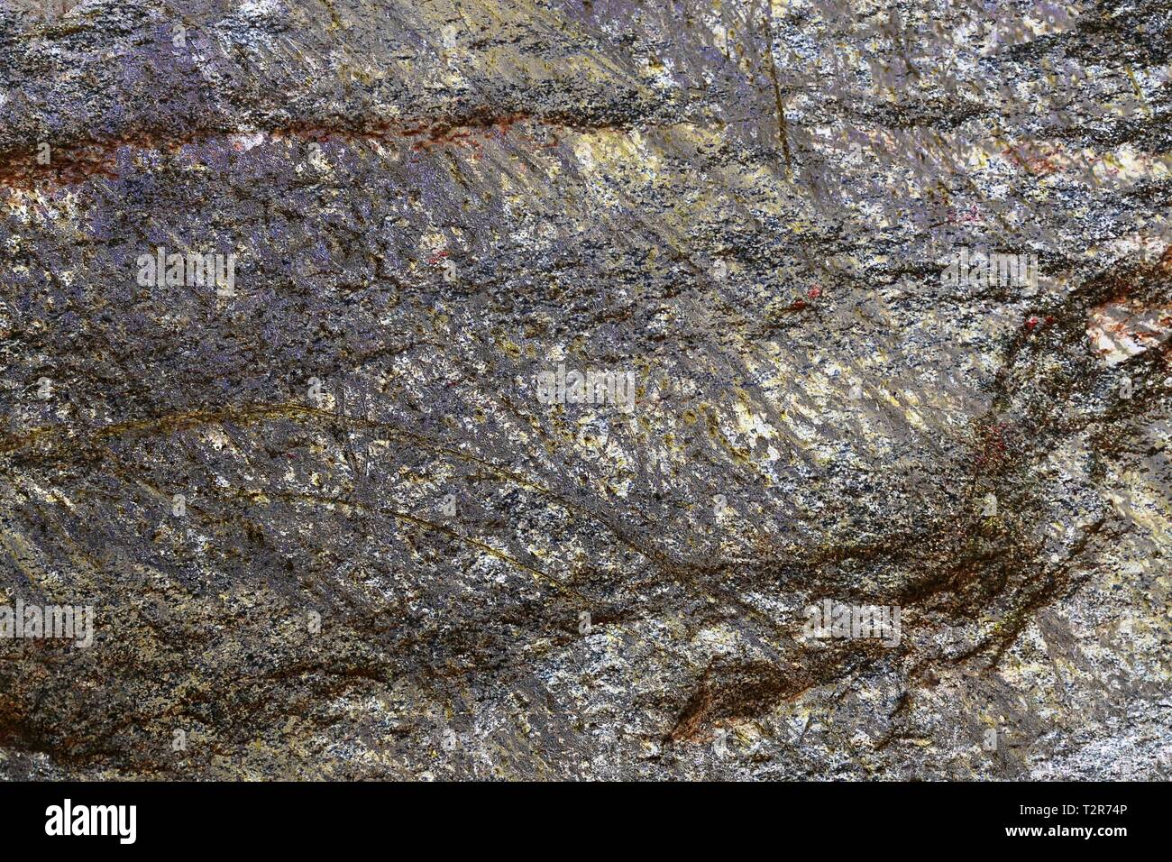 Close up detailed surface of rust and granite materials at different ...