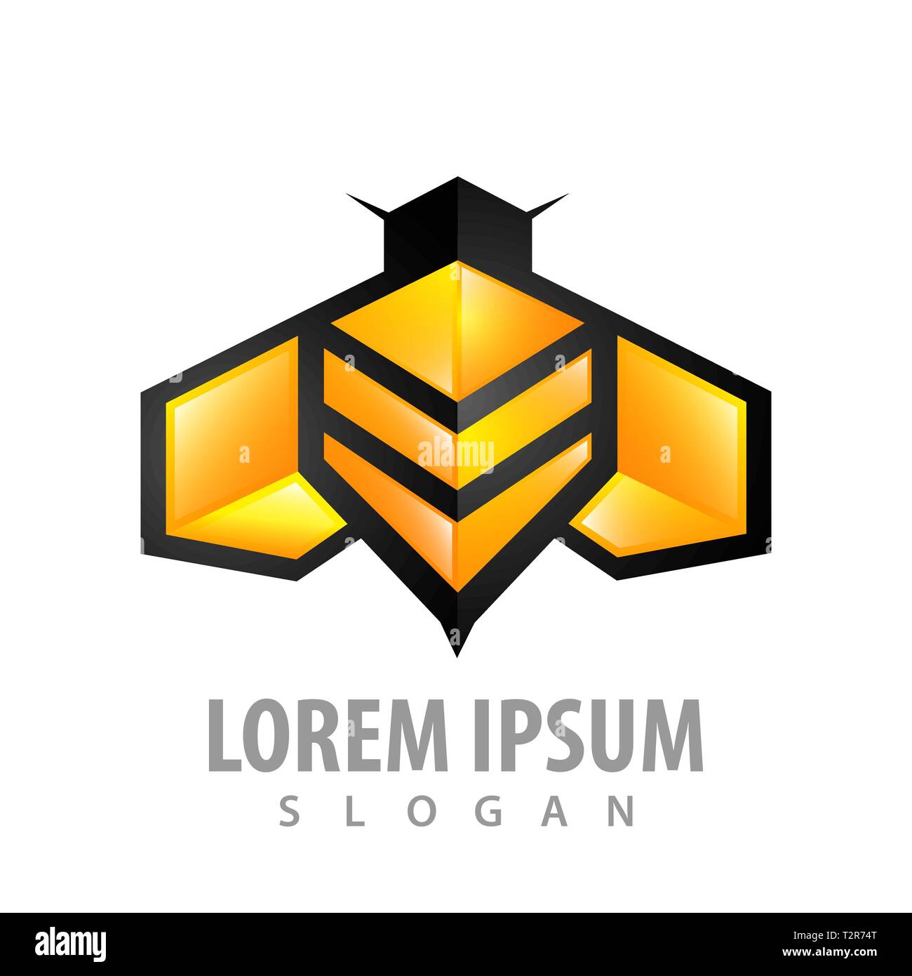 Geometric bee line concept design. Symbol graphic template element ...