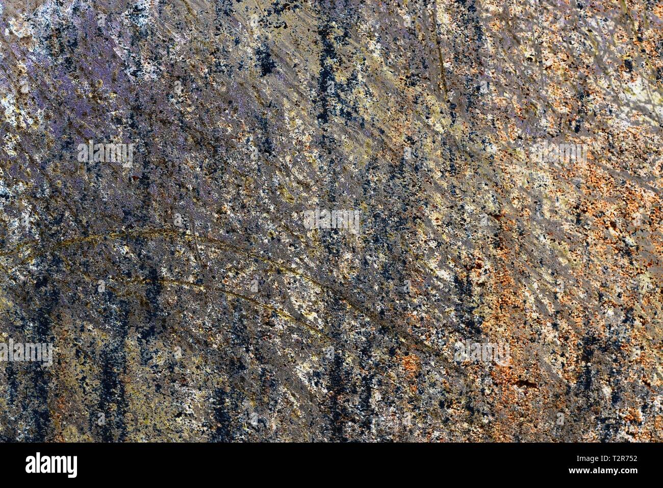 Close up detailed surface of rust and granite materials at different ...