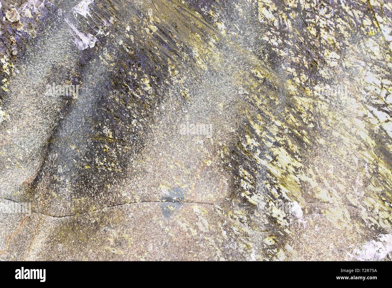 Close up detailed surface of rust and granite materials at different ...