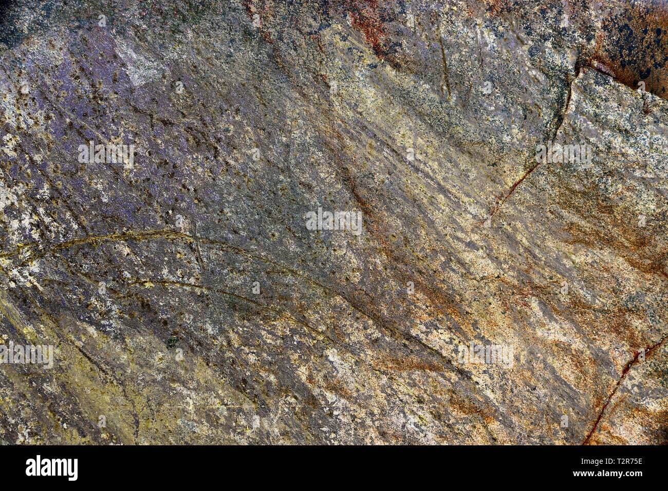 Close up detailed surface of rust and granite materials at different ...