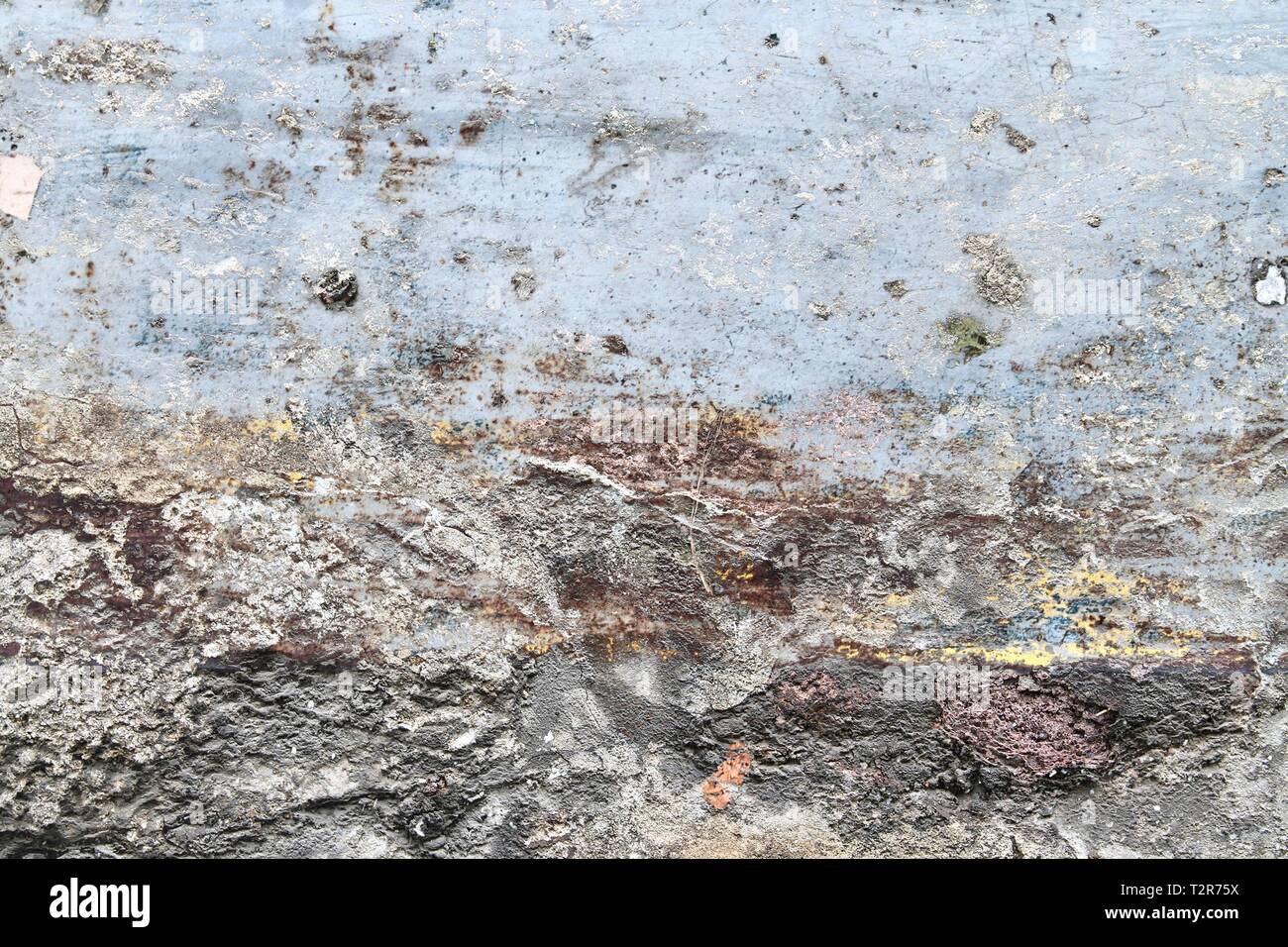 Close up detailed surface of rust and granite materials at different ...