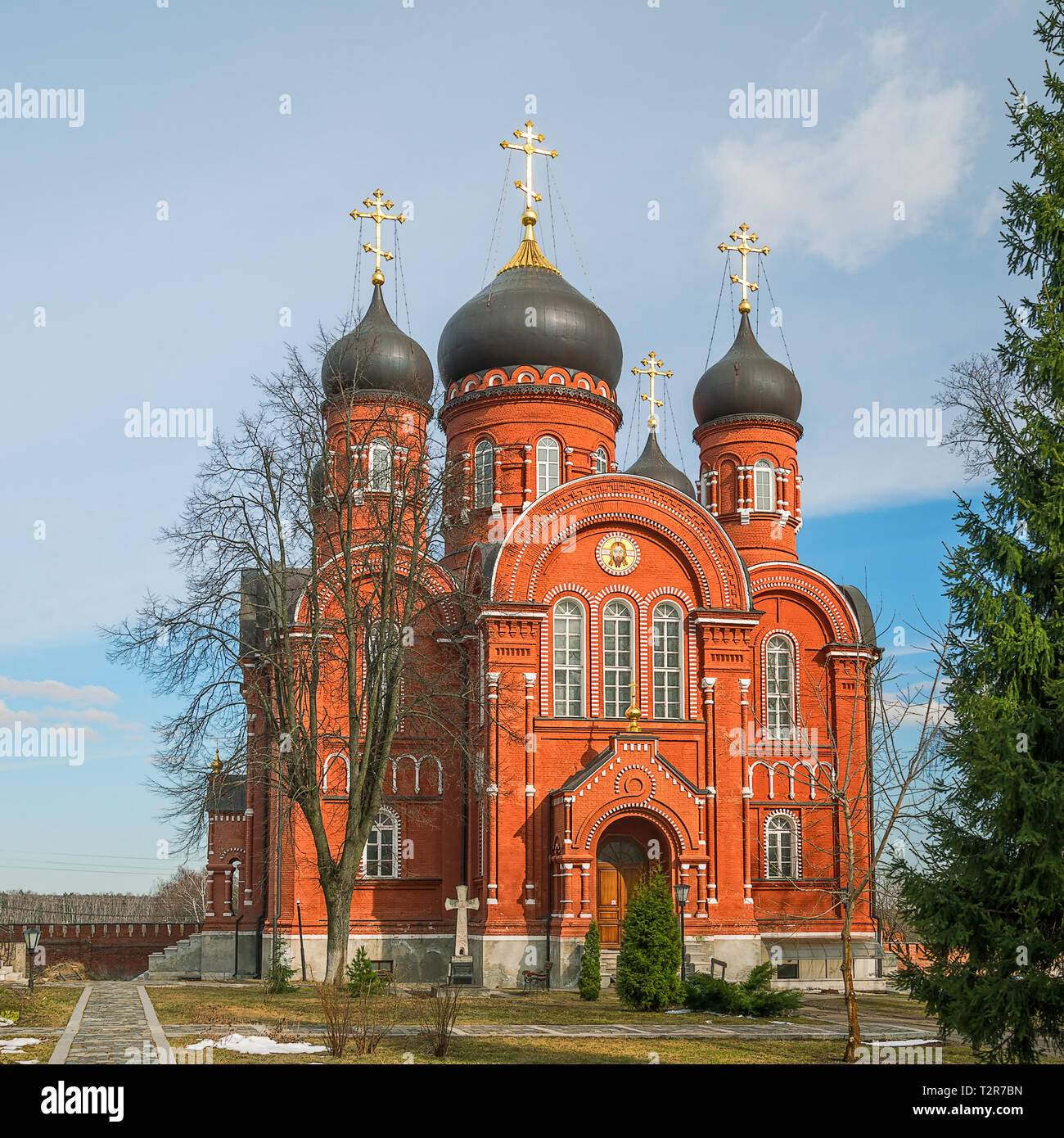 The Ascension Cathedral in the Holy Cross Convent. Lukino village ...