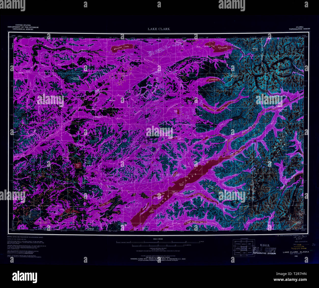 Map of alaska 1958 hi-res stock photography and images - Alamy