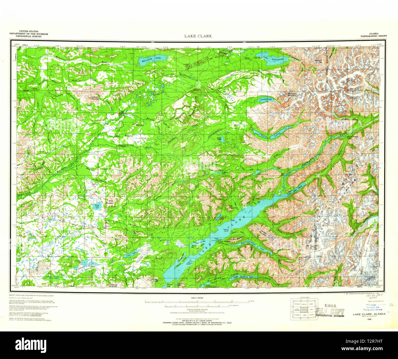 Map of alaska 1958 hi-res stock photography and images - Alamy