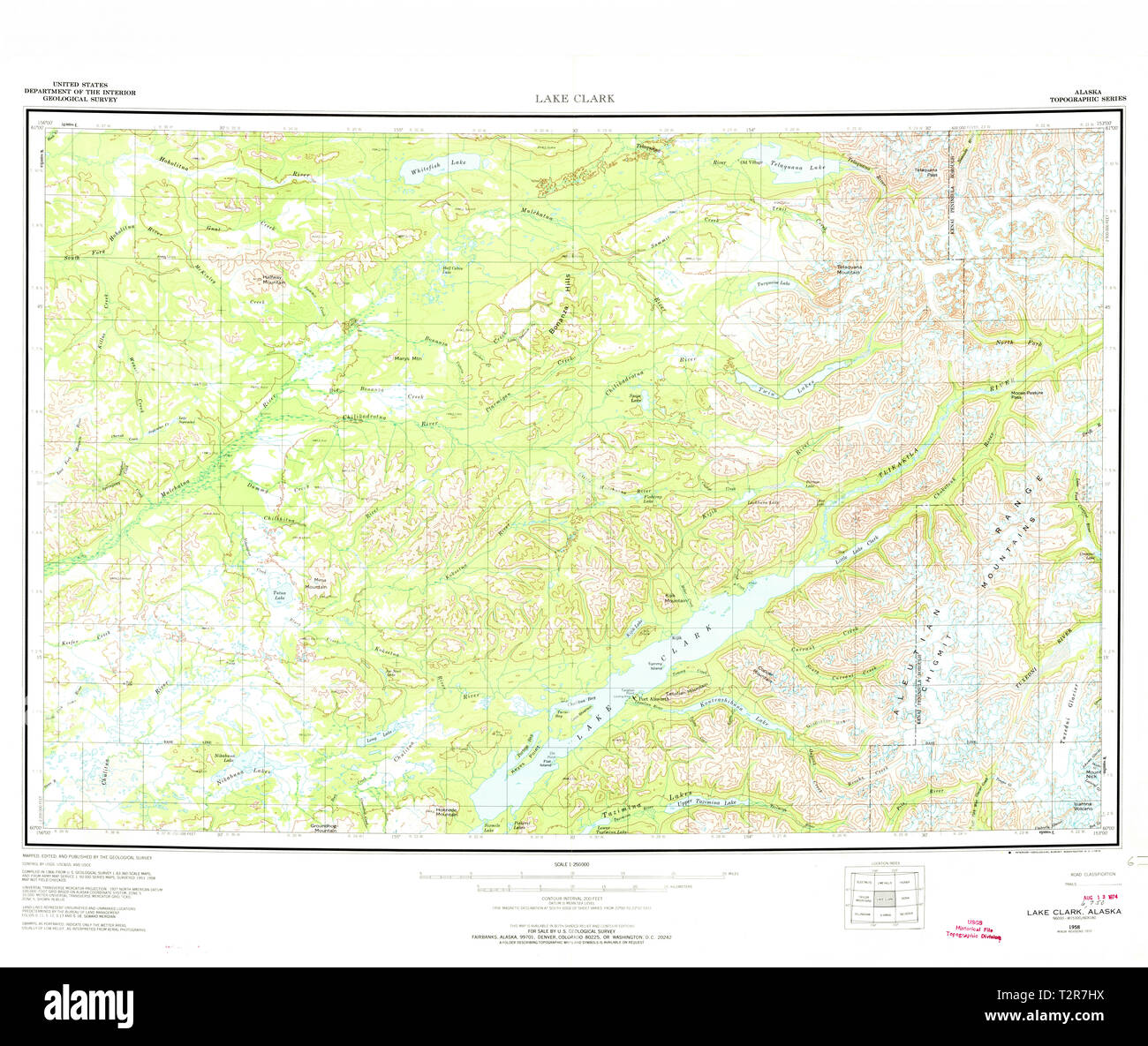 Map of alaska 1958 hi-res stock photography and images - Alamy