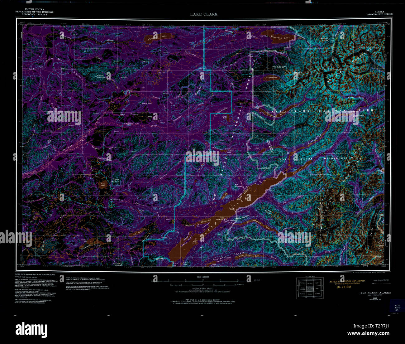 Map of alaska 1958 hi-res stock photography and images - Alamy