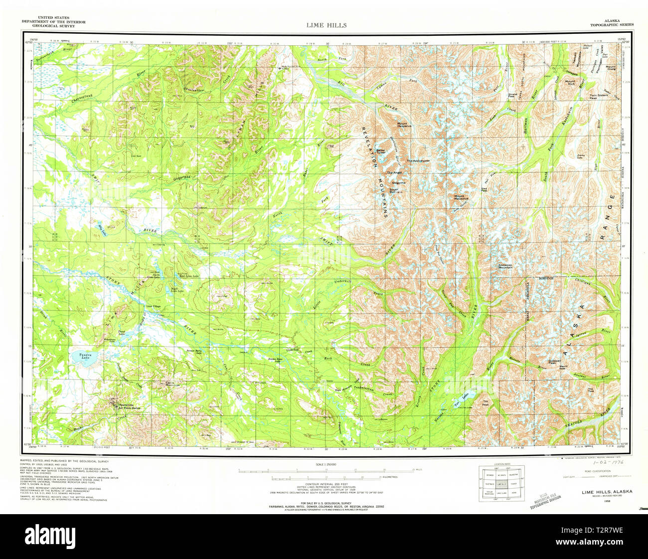 Map of alaska 1958 hi-res stock photography and images - Alamy