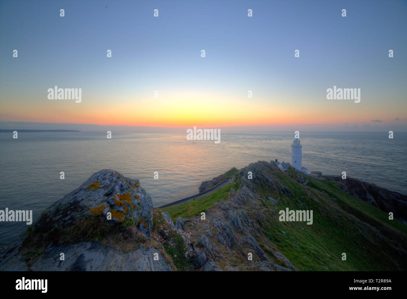 A Panoramic picture of Start point lighthouse in the South Hams of ...